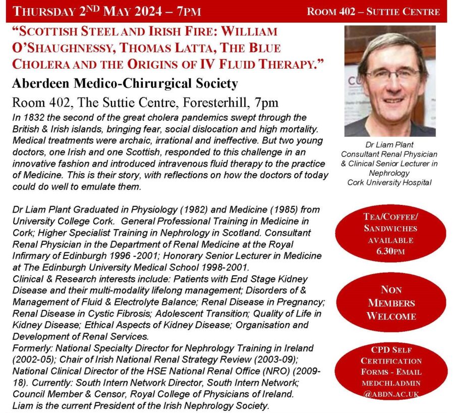 The Med-Chi Lectures “Scottish Steel and Irish Fire: William O ...